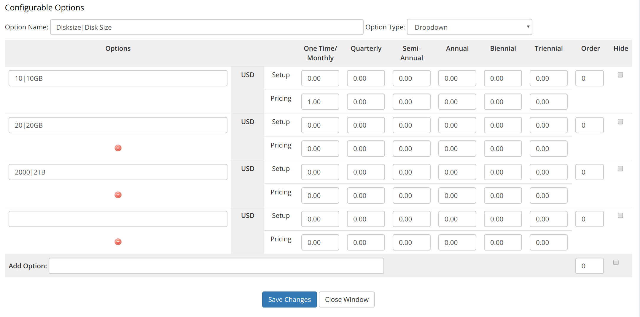 Configurable Options - Backup Provisioning WHMCS - FreeNAS & TrueNAS - Deploymentcode Documentation